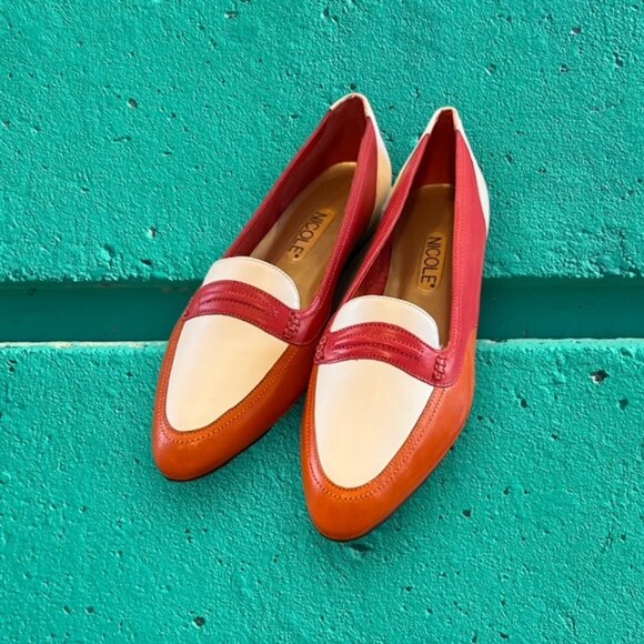Nicole | Shoes | Nwot Vintage Nicole Paige Color Block Loafers | Poshmark